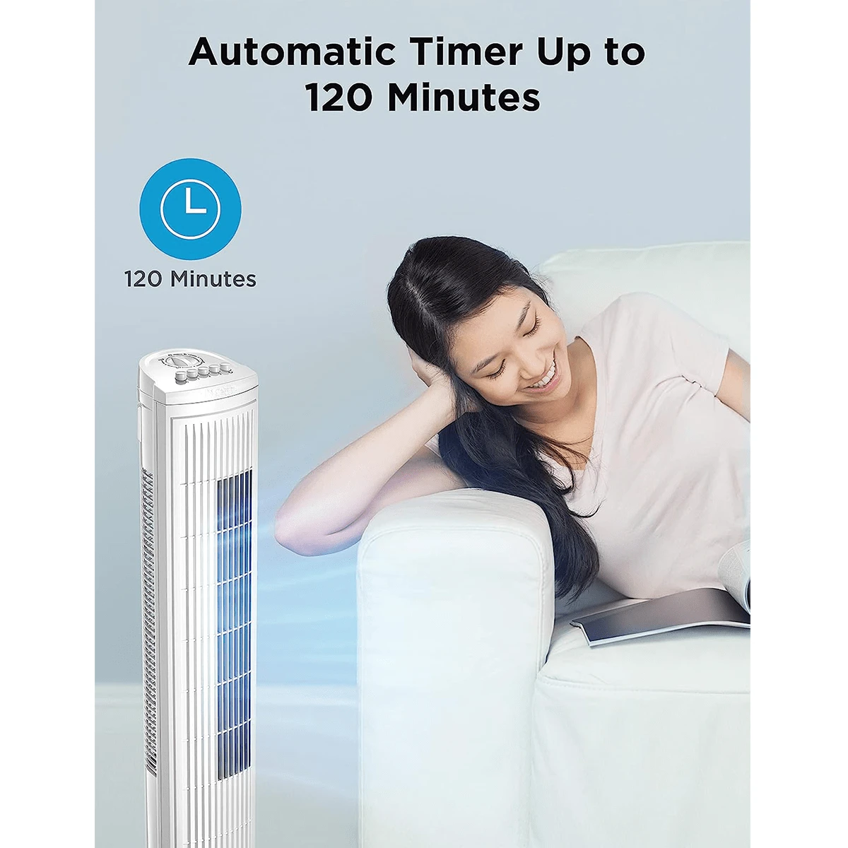 30 Inch Tower Fan,Oscillating Tower Fan with 3 Speed Settings and Auto ...