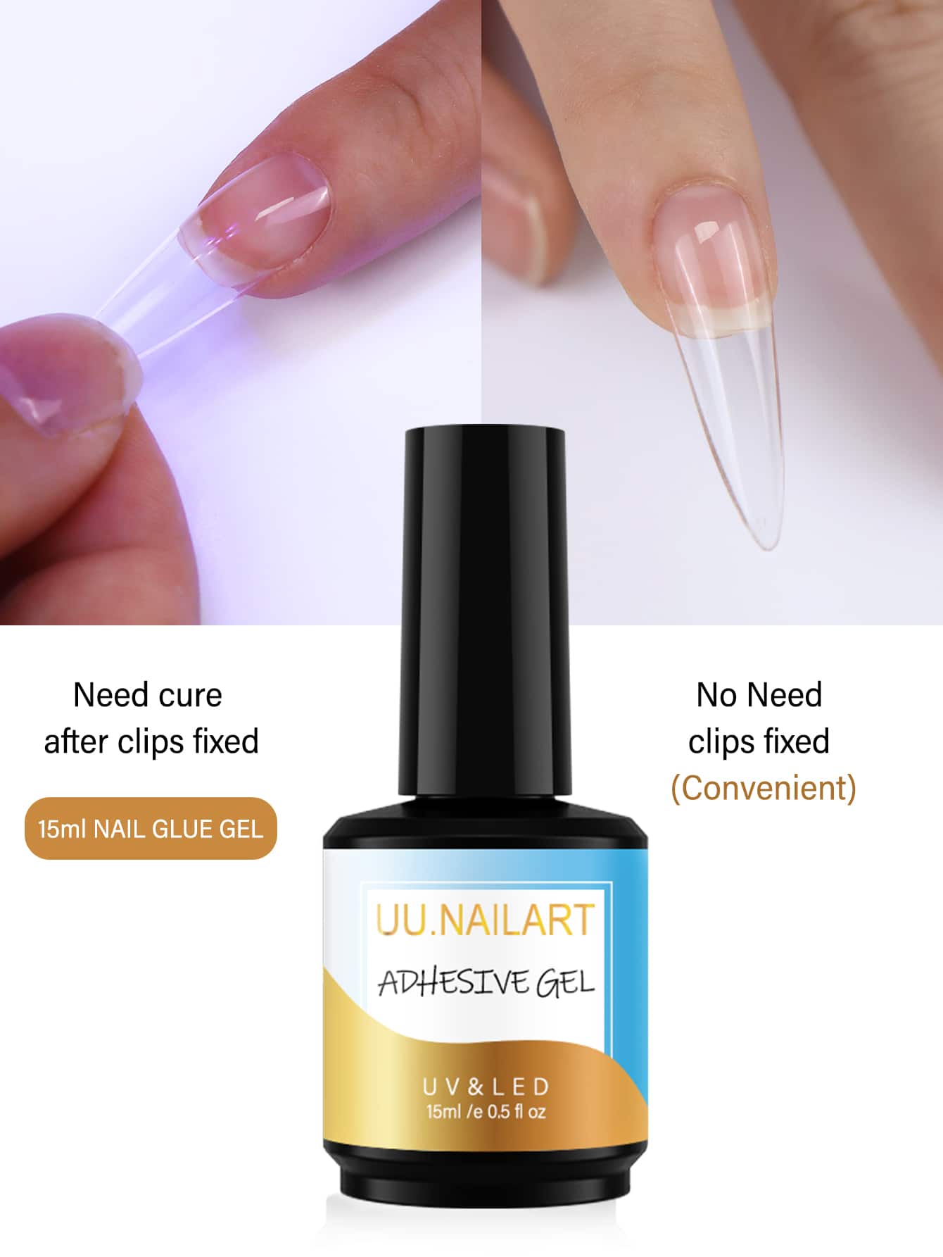 15 ML Nail Kit Professional Uv Led Gels Tips Quick Building Extend Gel ...