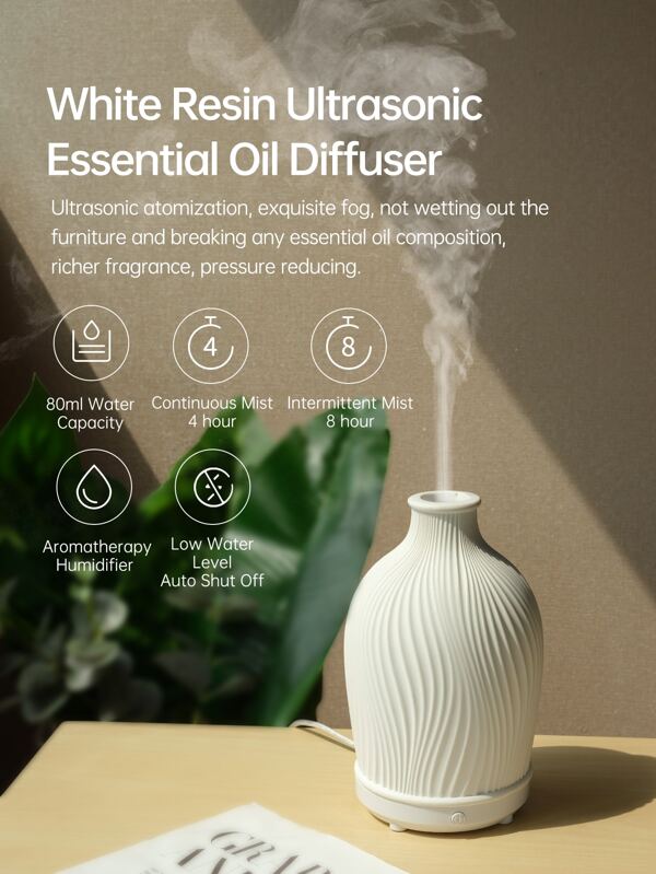 1pc White Resin USB Essential Oil Diffuser | SHEIN UK