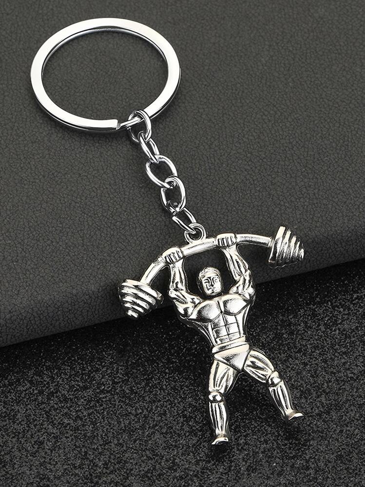 Muscular Men's Keychain With Boxing, Weightlifting, Dumbbell Design ...