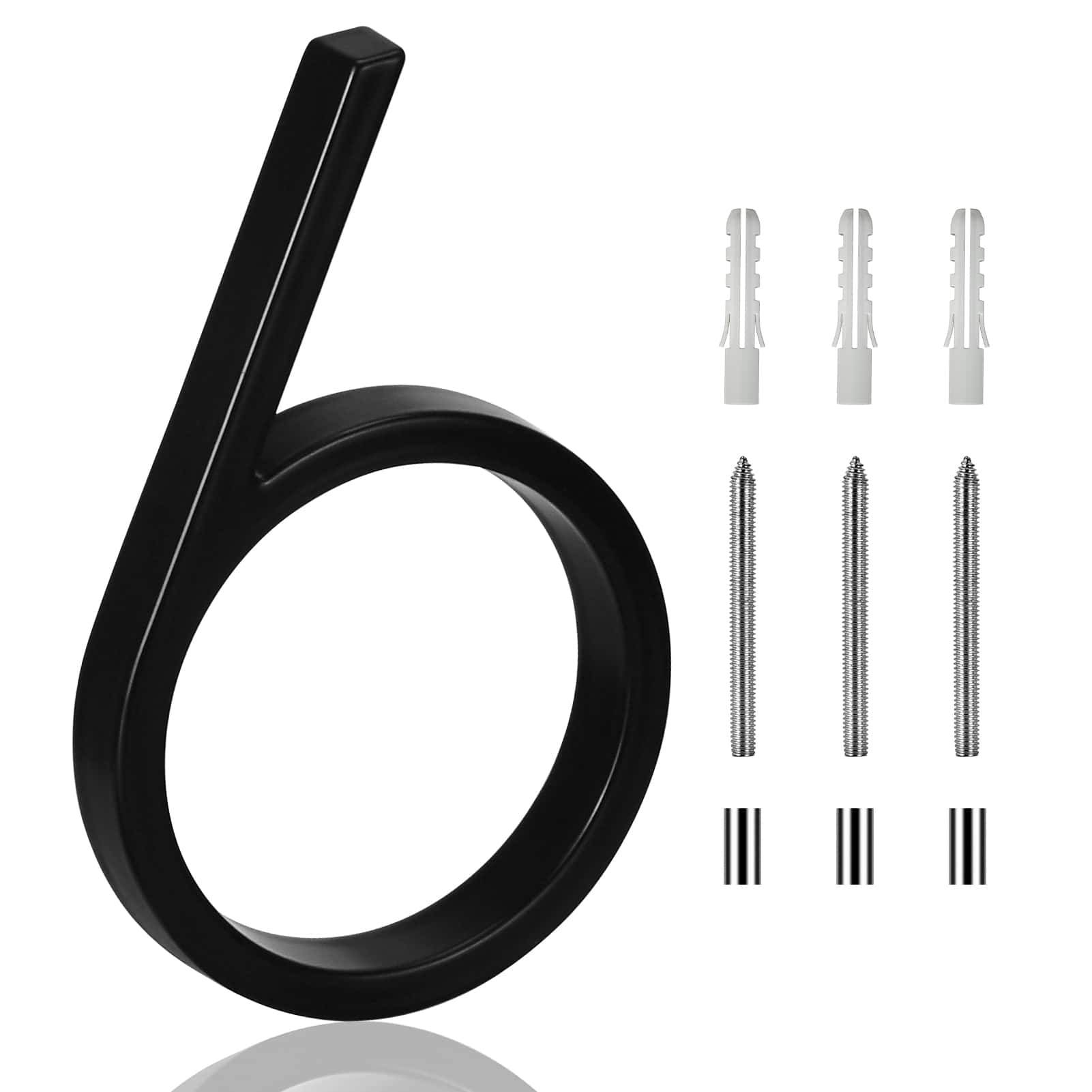 5" Floating Stainless Steel Address House Number, Modern Metal Anti ...