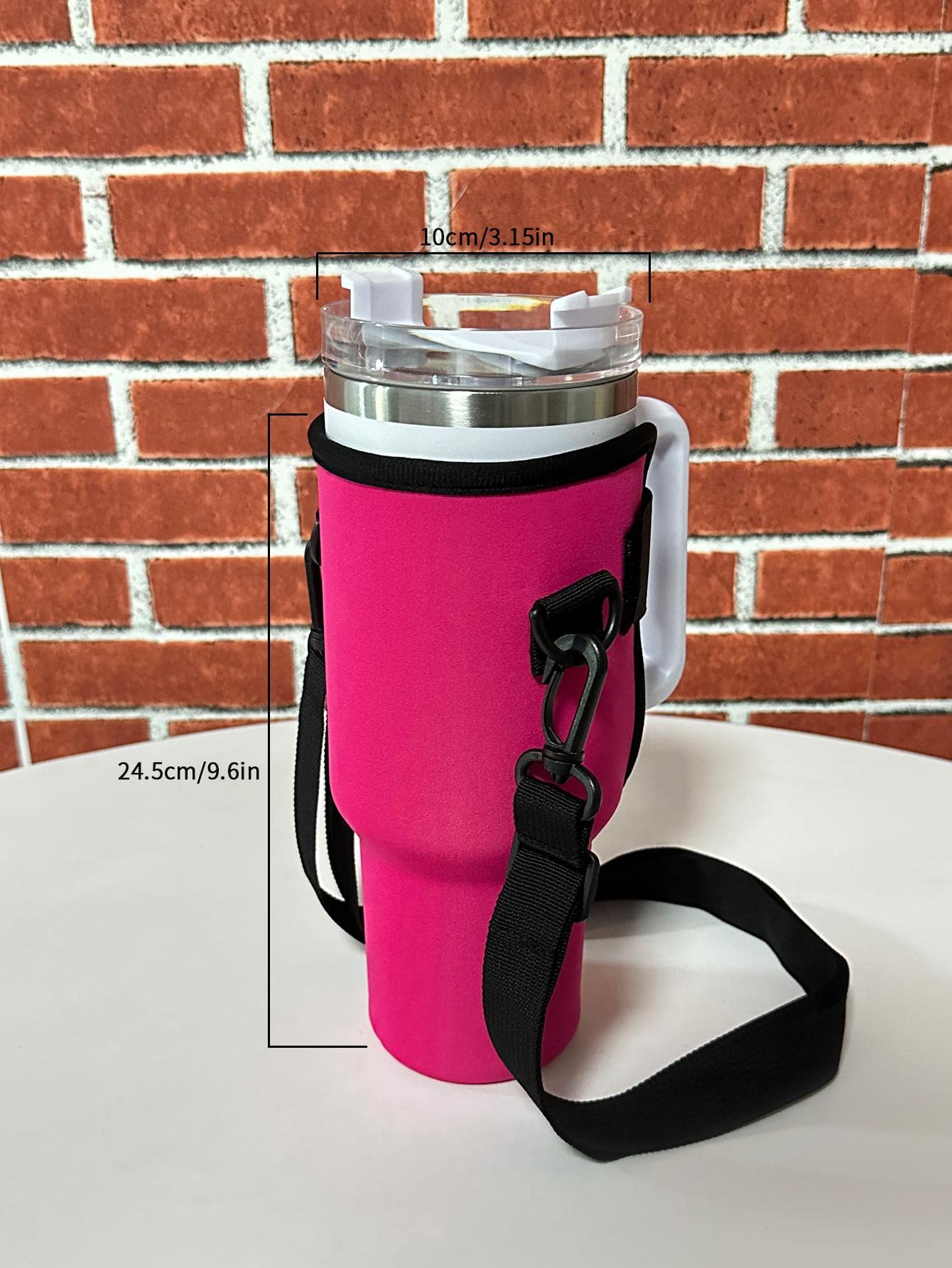 Pink 40oz Tumblers Cup Cover with Straps | SHEIN USA