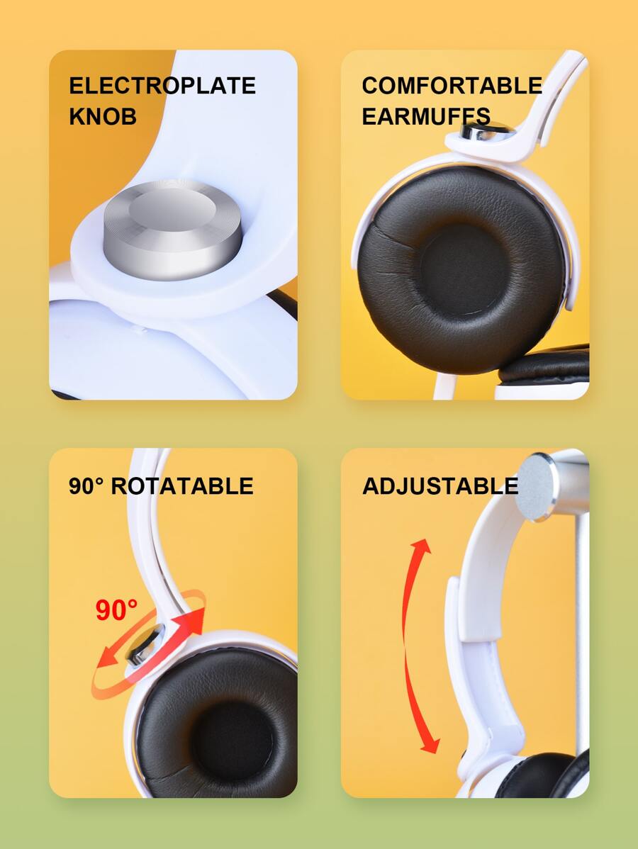 Rotatable Deep Base Wired Headset | SHEIN EUR