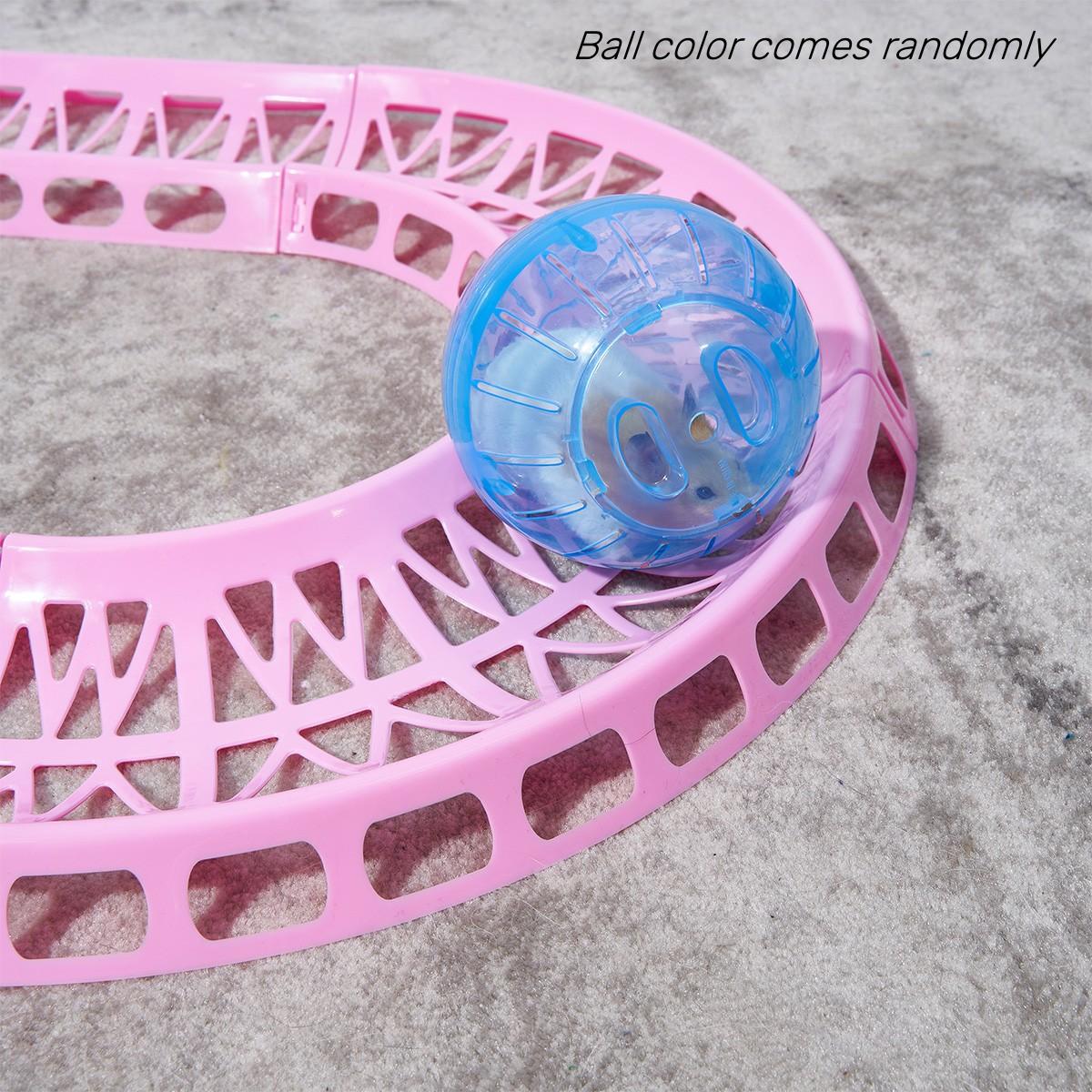 Solid Pink 6Pcs Hamster Jogging Exercise Ball Tracks Detachable DIY ...
