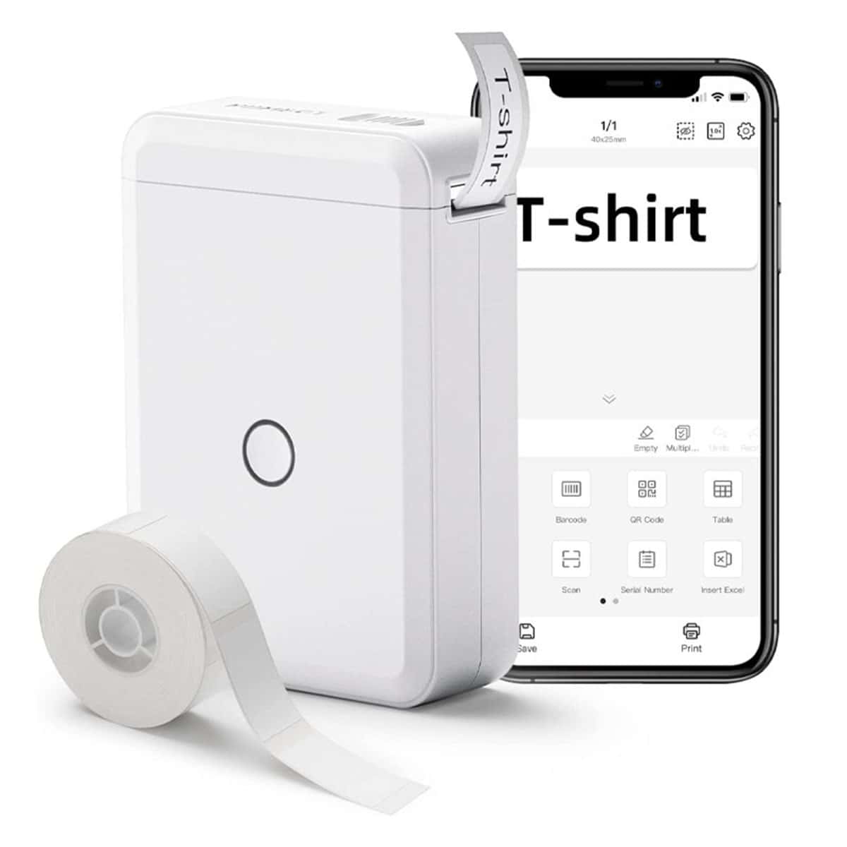 1pc D110 Paper Sticker Wireless Label Printer Pocket Handheld Printer ...