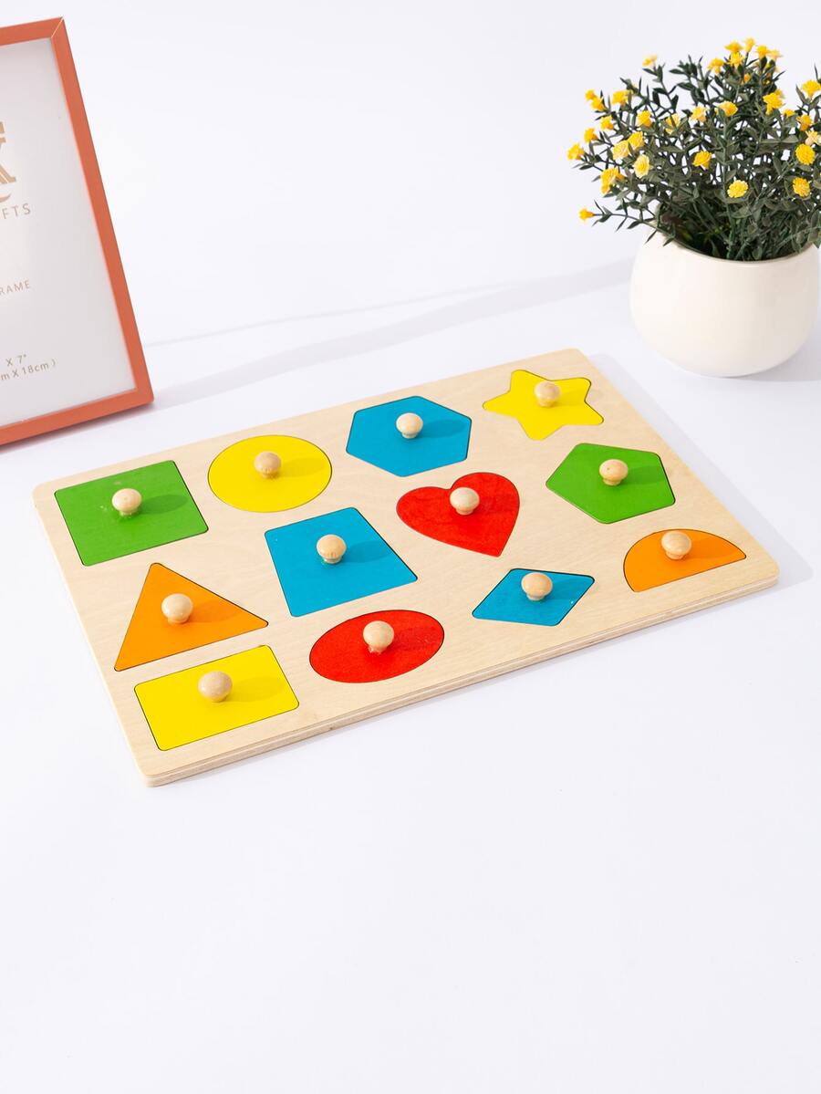 12 Holes Geometrical Shape Hand-held Puzzle Board | SHEIN USA