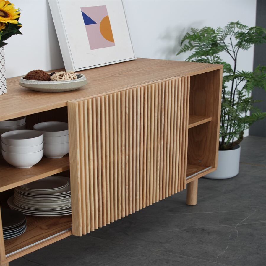 Modern Sideboard with 4 Cabinet, Storage Cabinet, TV Stand , Anti ...