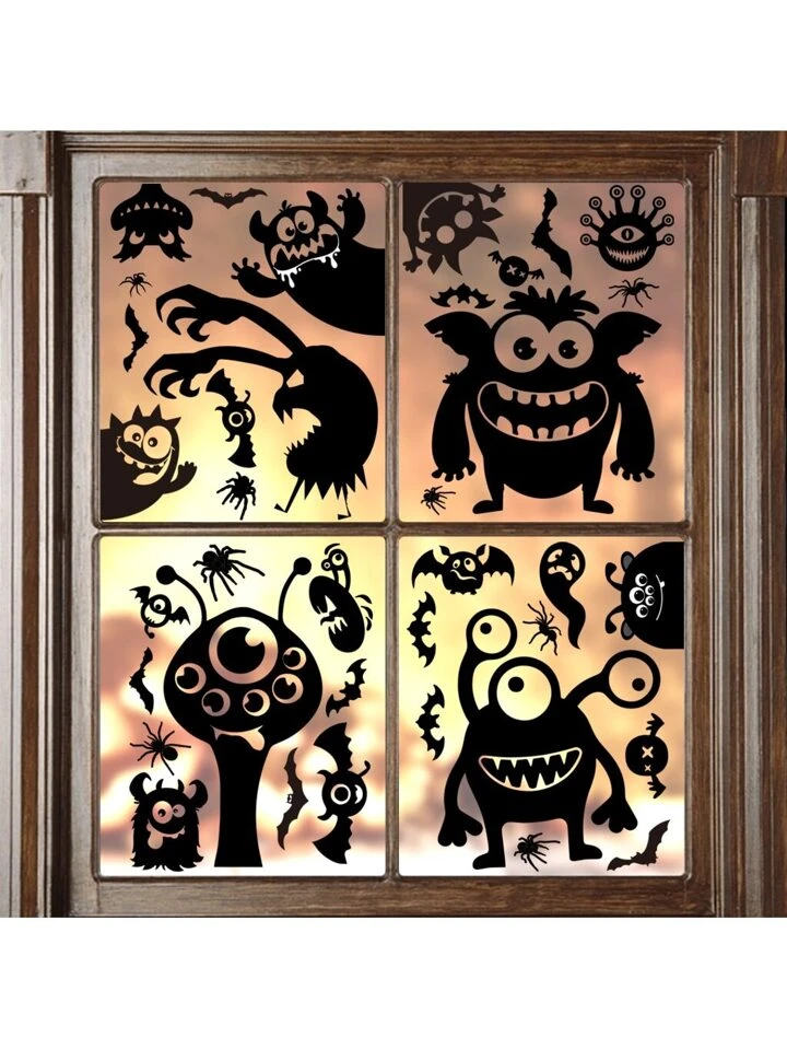 Monster Window Silhouette