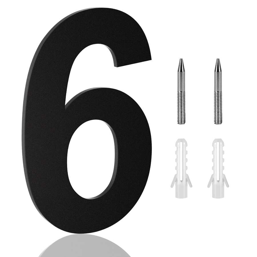 8 Inch Floating House Numbers, Address Numbers For Houses Large Silver ...