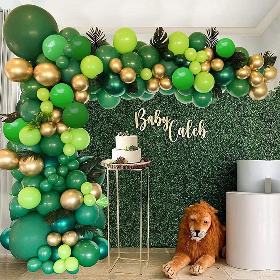 verde globo flor Guirnalda Set - 122 selva Globo de fiesta de arco Kit ...
