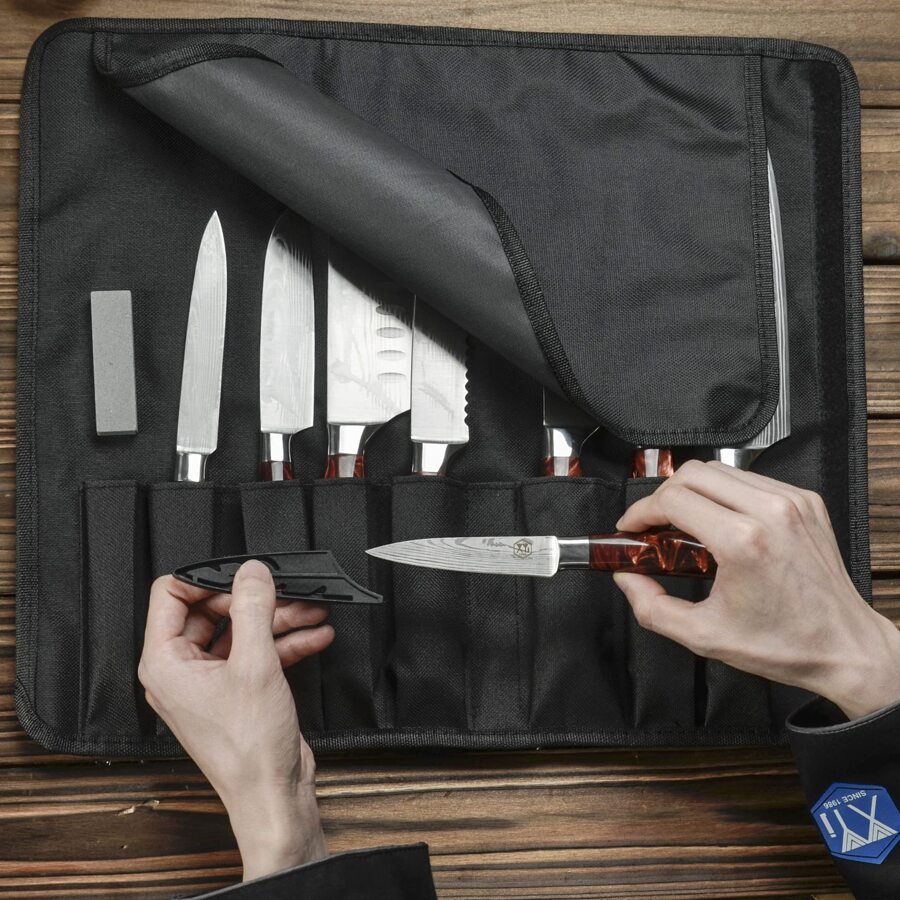 XYJ Stainless Steel Kitchen Knives Set Professional Chef Knife Set With ...