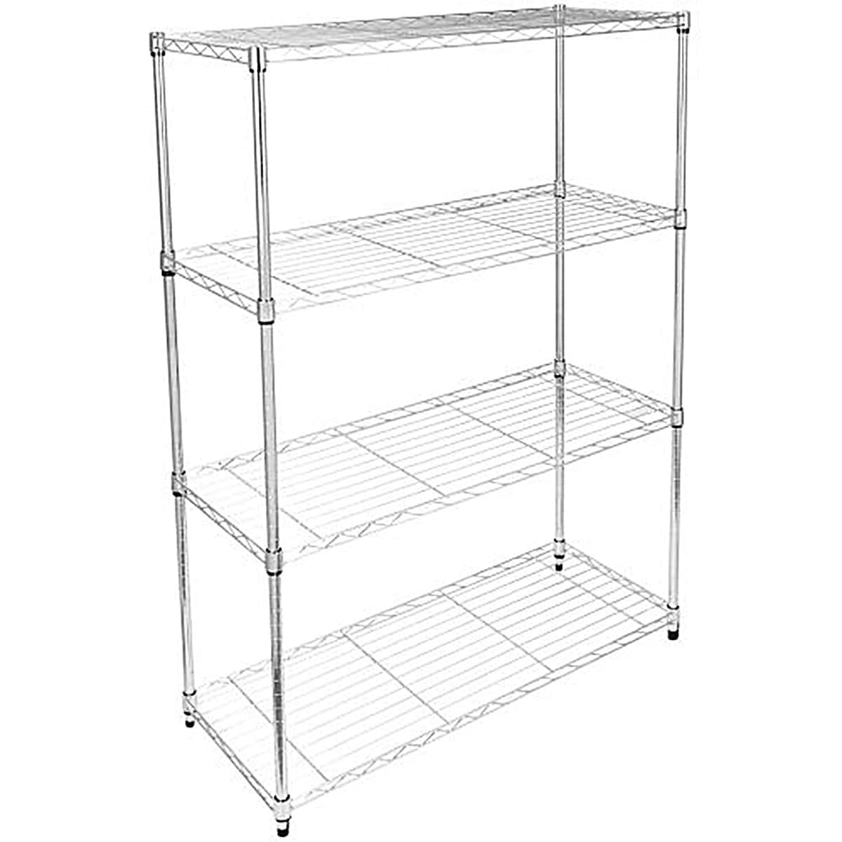 SINLOOG Simple Deluxe Heavy Duty 4-Shelf Shelving Unit with Wheel and ...