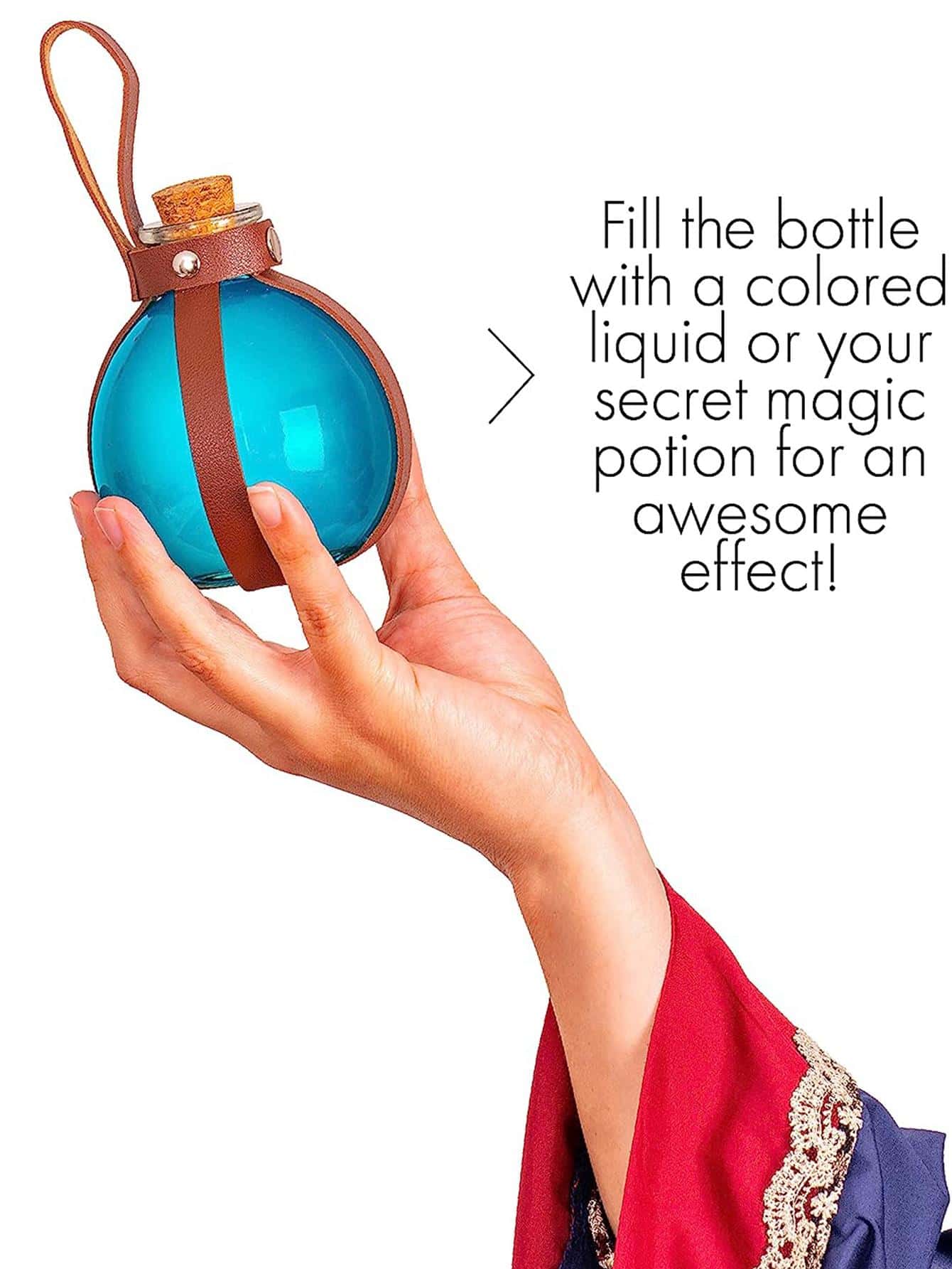 Dark Magic Potion Bottle - Brown Wizard Potions Glass Holder with ...
