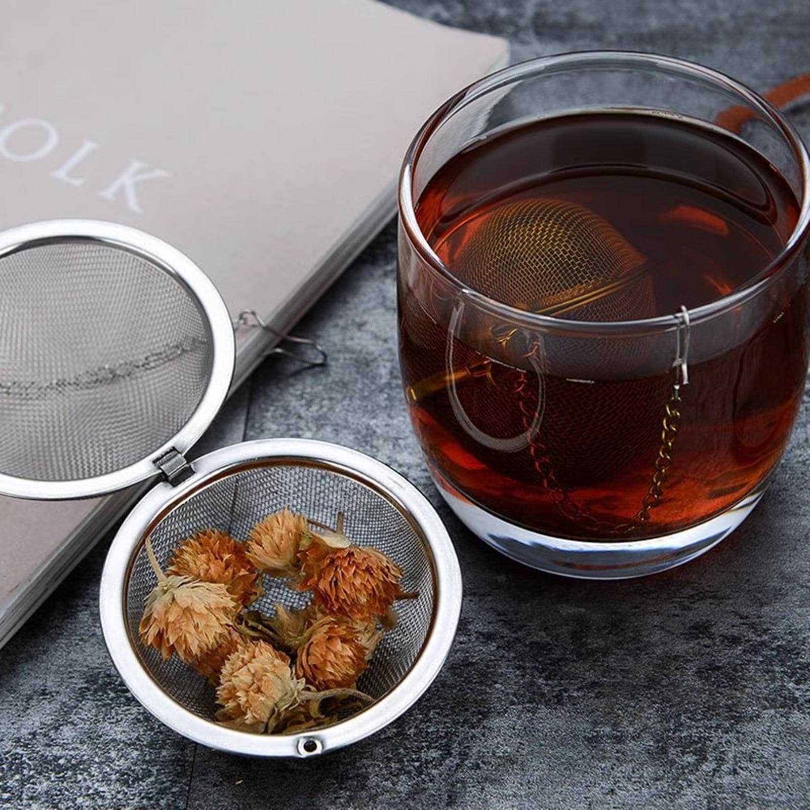 Stainless Steel Spice Strainer Ball Tea Separator Infuser | SHEIN UK