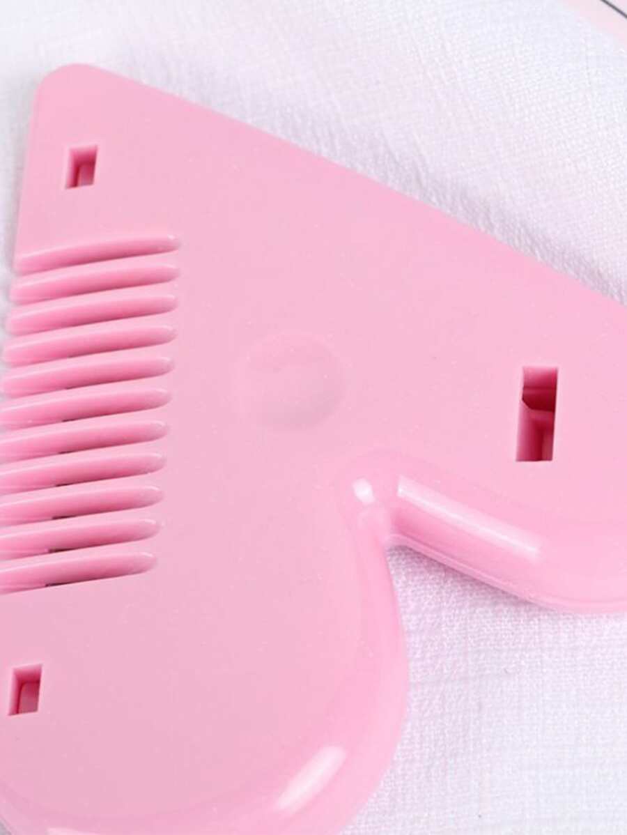 1 peach heart double-sided hair comb with blade love bangs comb thin ...