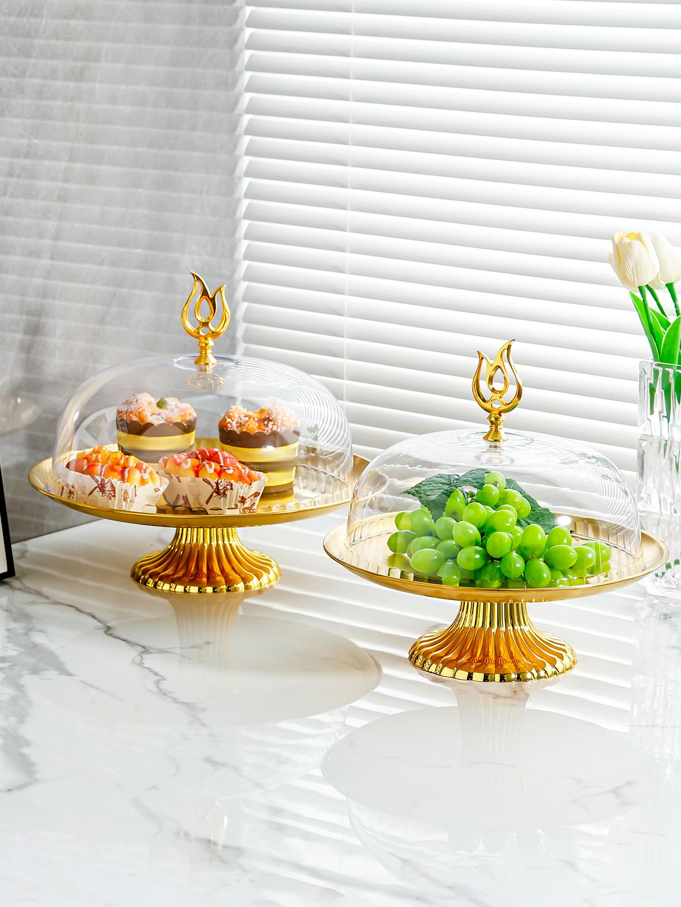 1set Transparent Stainless Steel Tray, Classic Durable Food Tray For ...