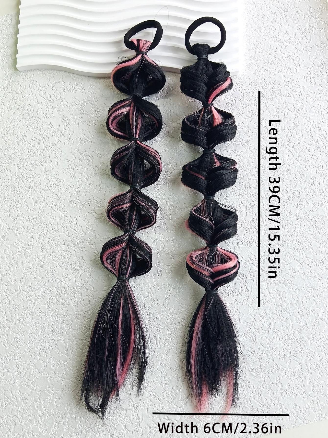 2 Ladies Bubble Braids, 15.35-inch, Strap-style Twist Braids, Lantern ...