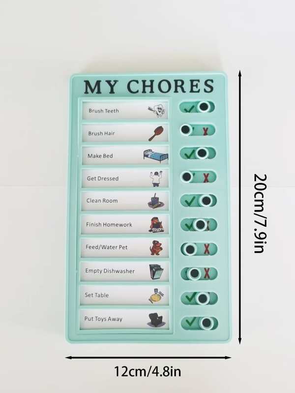 10Pcs+1Pc/Set Green Portable Chore Chart Memo Board, To Do List Checklist Board Detachable ...