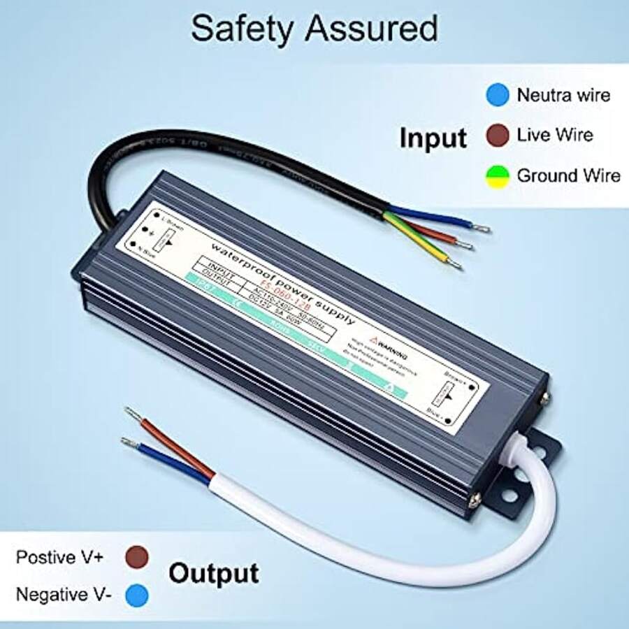 LED Driver Street Light DC Power Supply 12V60W Waterproof Power ...