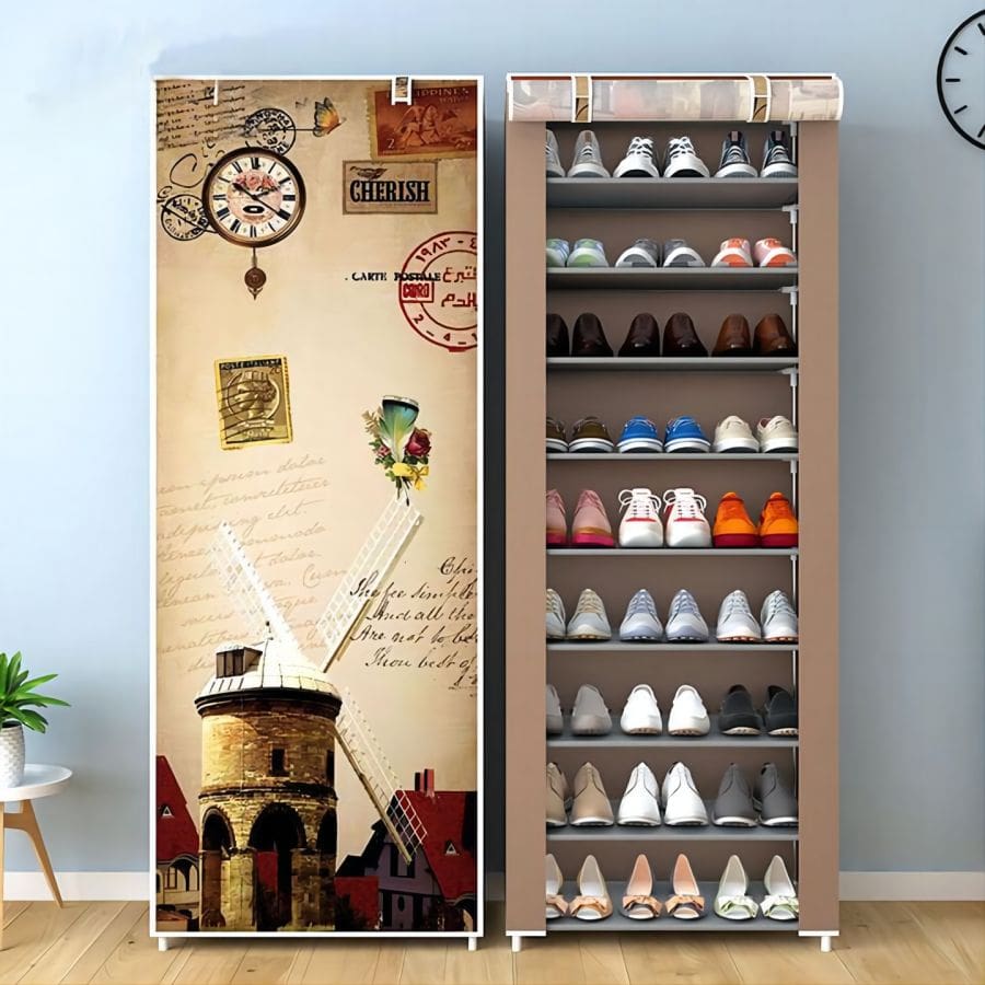 10 layer shoe rack with fabric cover | SHEIN USA