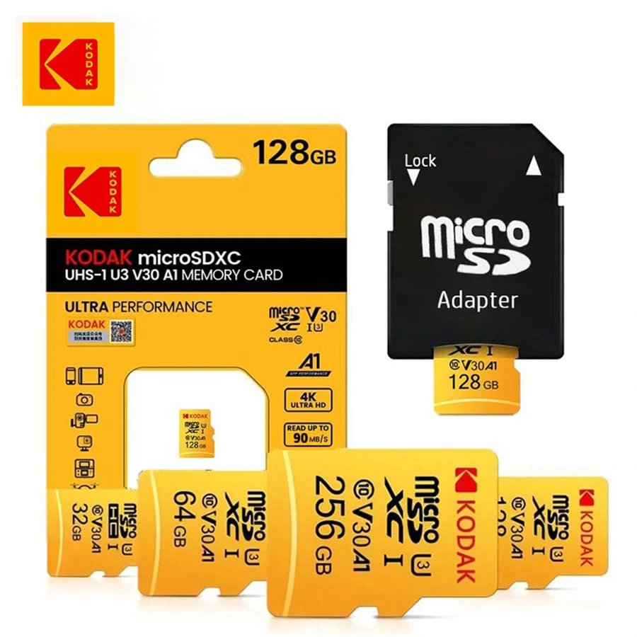 Kodak KODAK 1pc 128GB TF Memory Card Mini SD Card Class 10 U3 TF Flash ...