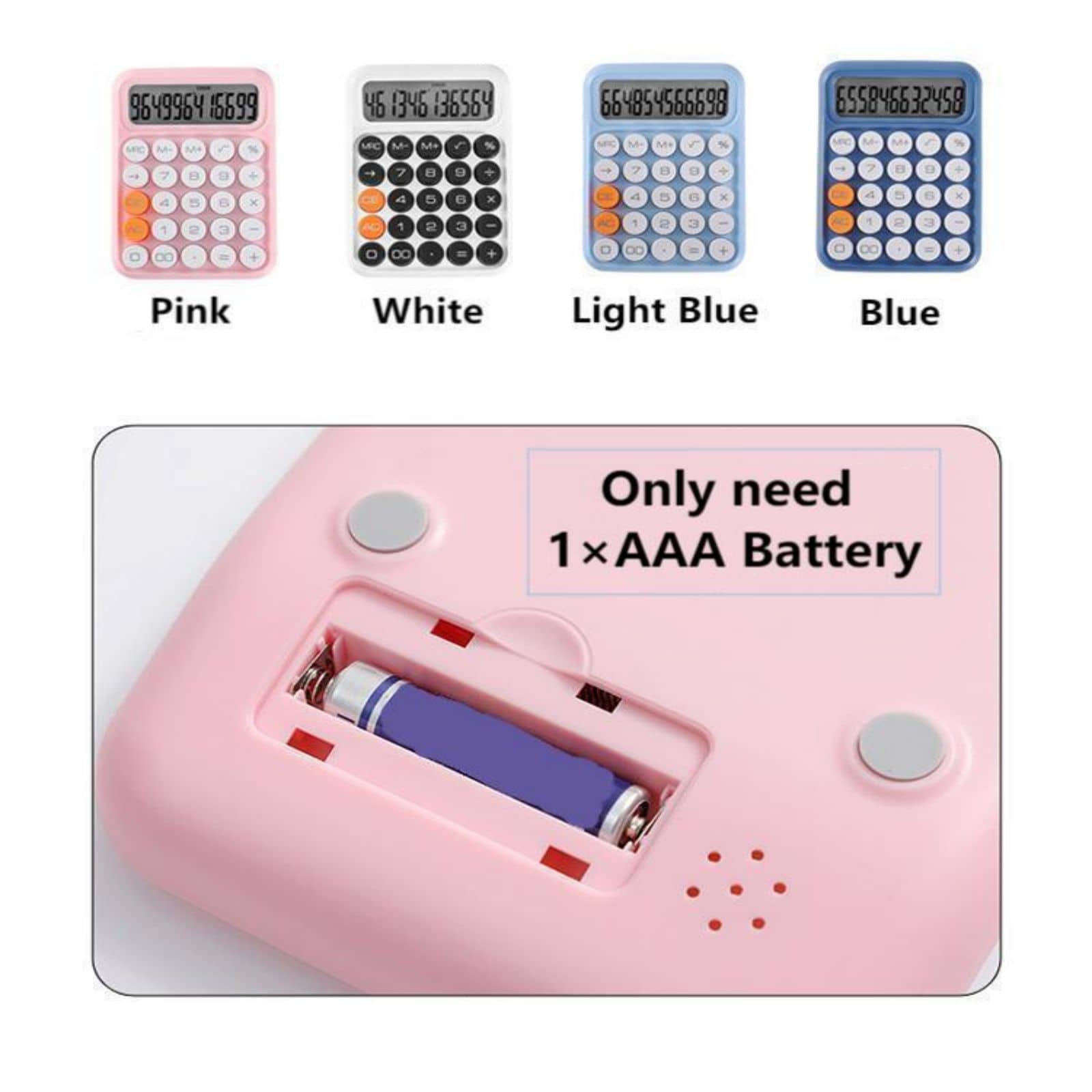 Flexible Keyboard Calculator Office 12-digit Mechanical Calculator Cute ...