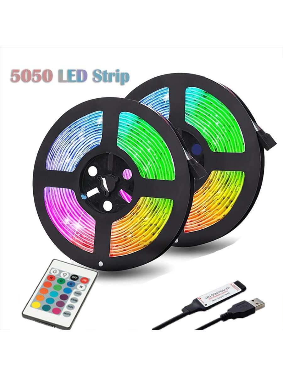 1pc USB Powered Led Strip Light, 1m/2m/3m/4m/5m/10m Lengths, Multi ...