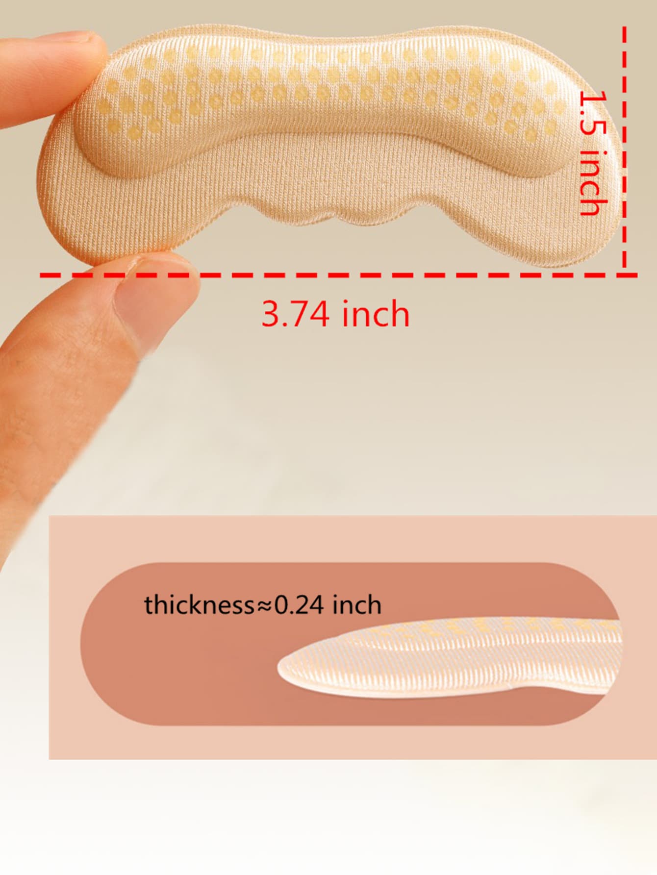 1pair Kids & Adults' Shoe Heel Sticker, Shoe Size Adjuster Half Insole ...