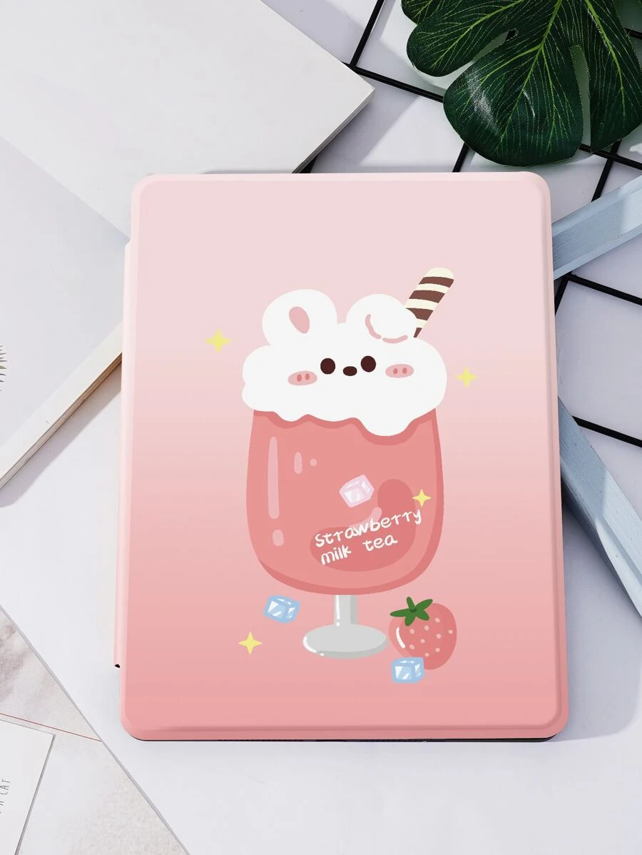 Süße Hülle mit Hasen-Motiv kompatibel mit iPad der 9./8./7. Generation ...