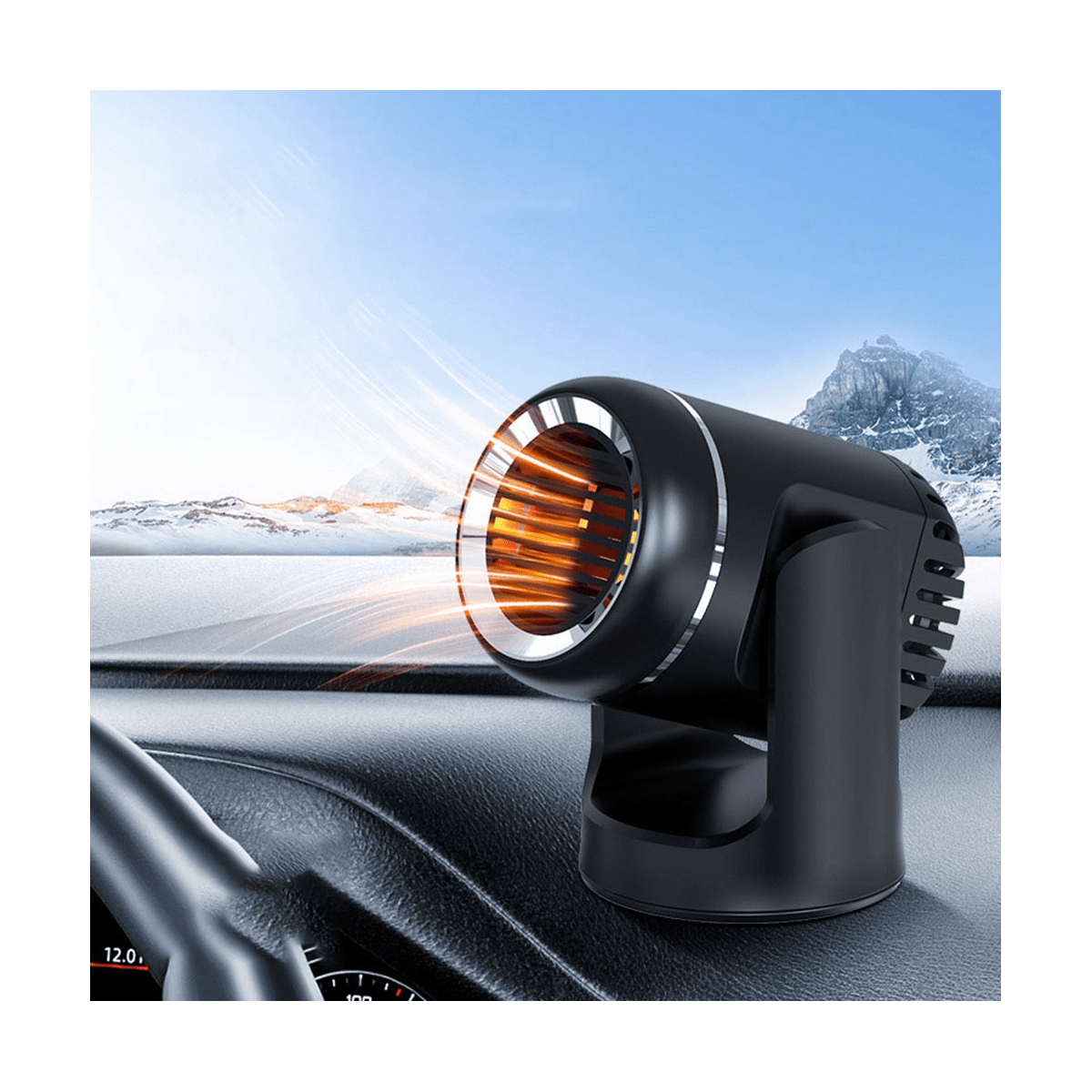 Car Glass Defogger Car Heater Car Defroster 12V Quick Heat White ...