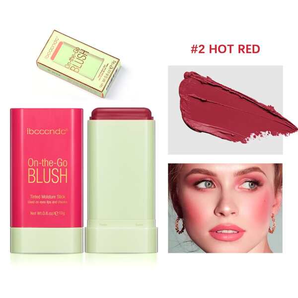 Cream Blush Stick, Monochromatic Blush Beauty Wand for Cheek and Lip ...