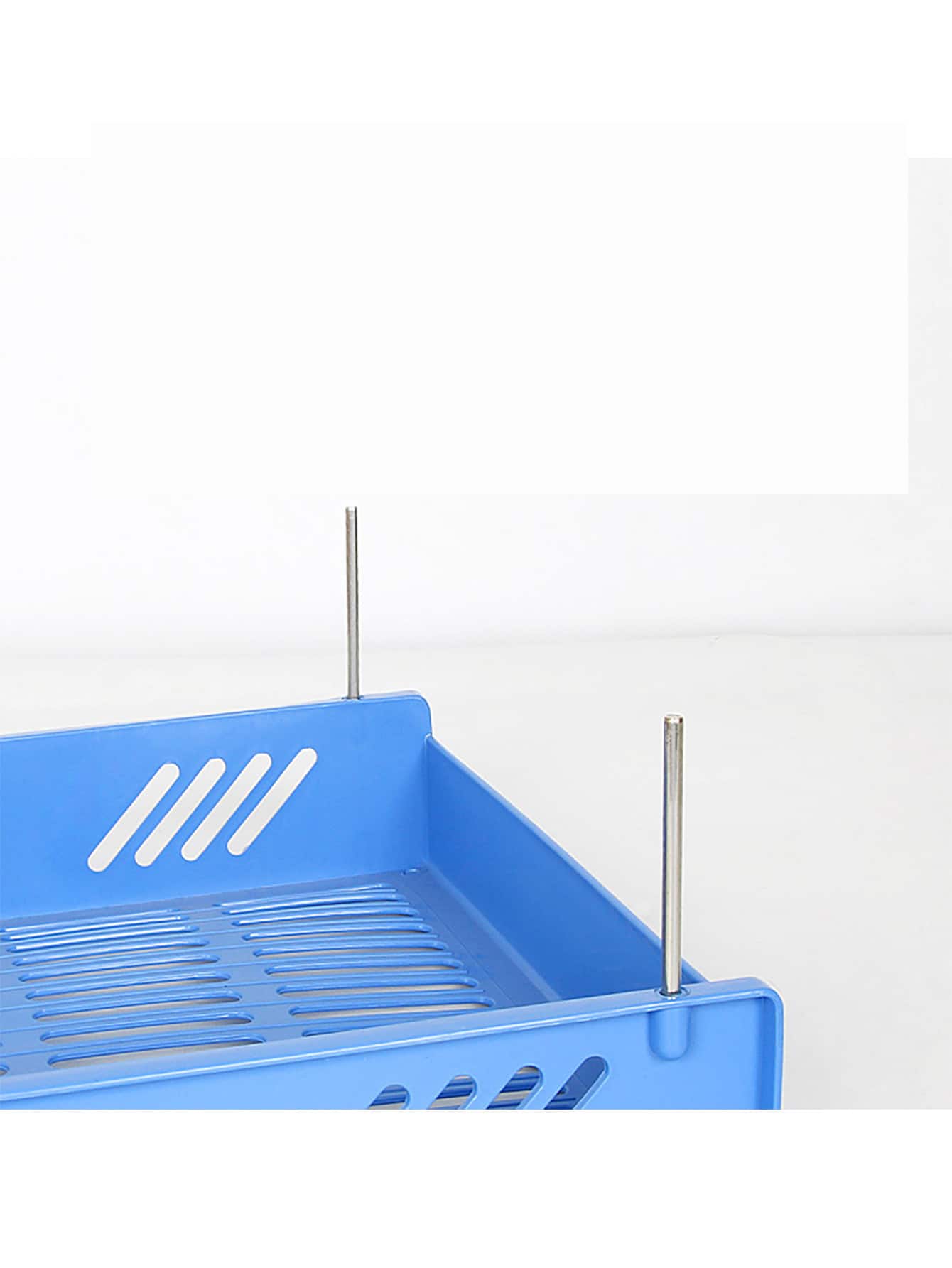 Desktop Stationery Organizer With 4 Tier Plastic Horizontal File Tray ...