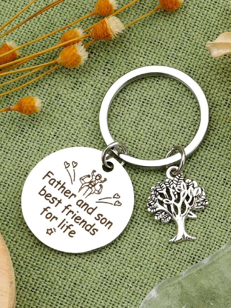 Stainless Steel Key Chain Birthday Gift, Keyring For Father/Son ...