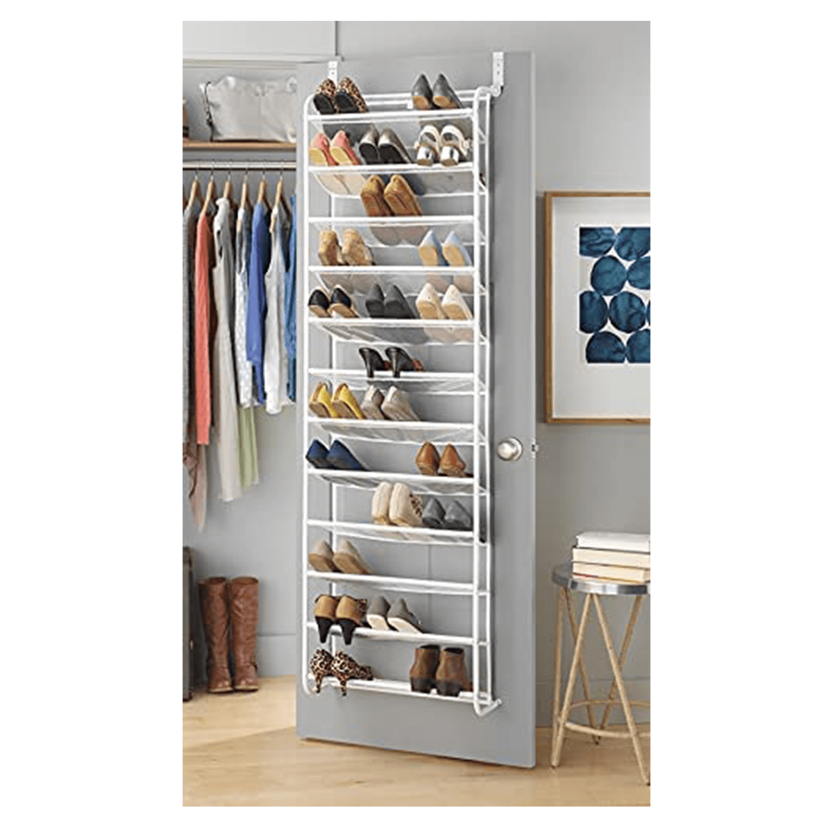 Over The Door Shoe Rack,Small Shoe Rack,Door and Closet Space Saving ...