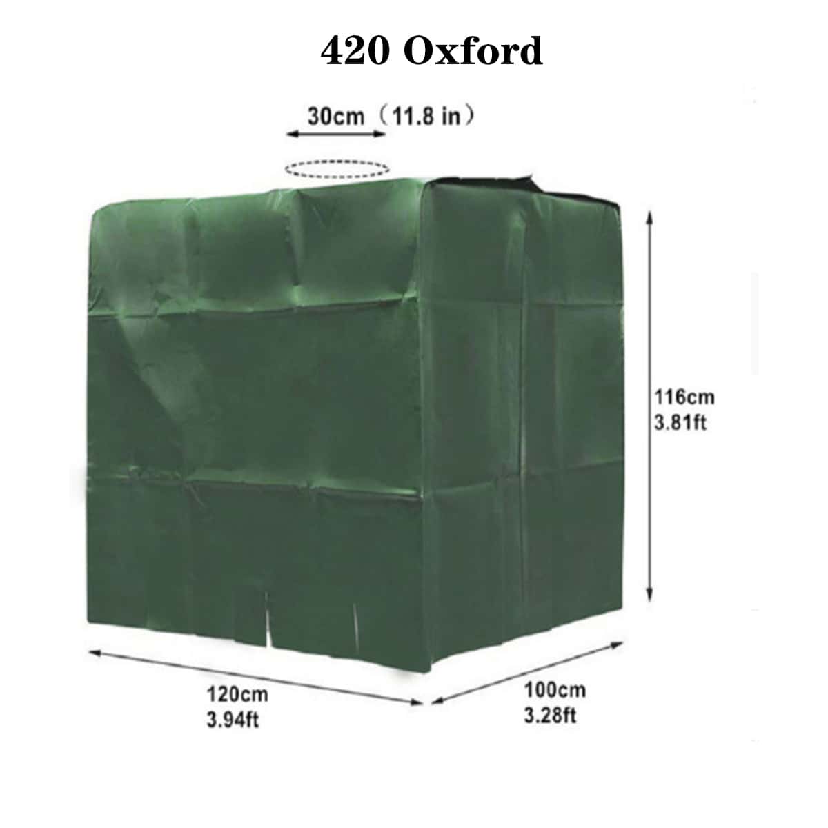 Green Ibc Ton Bucket Cover Water Tank Cover 1000l Outdoor Waterproof ...