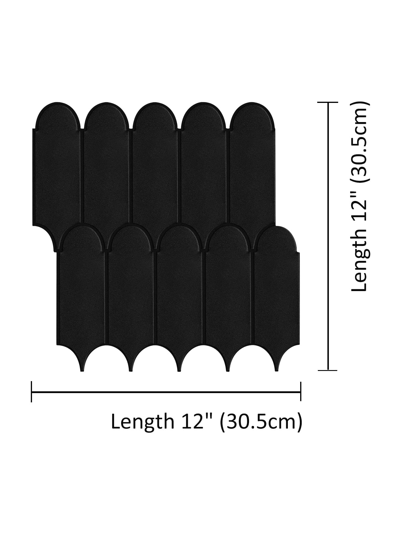 10 sheets Black matte fish scales flake off and stick tailgate brick ...