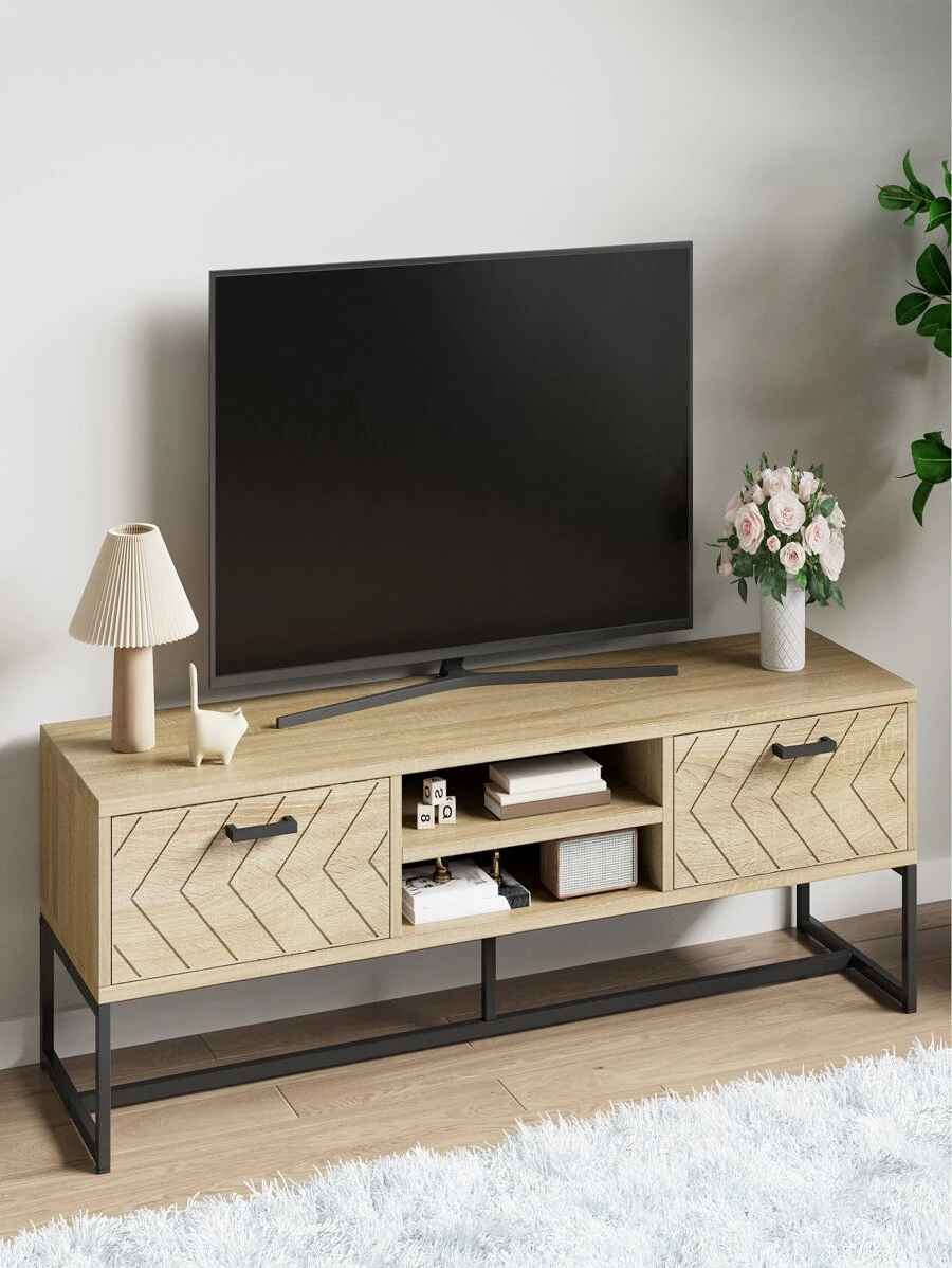 Television Stands, Wooden TV Stand for 65" Television Home Living Room ...