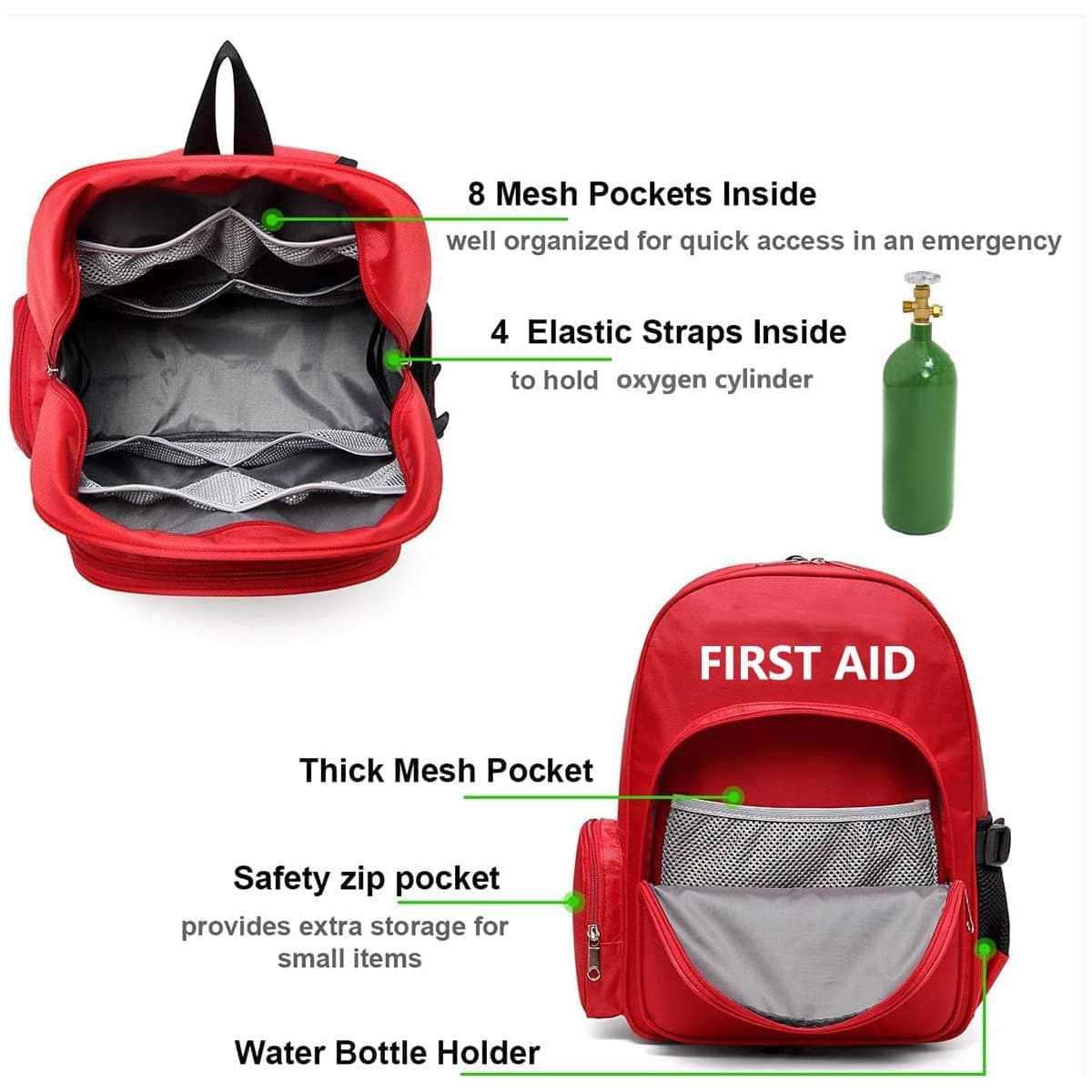 First Aid Bag Empty, Emergency Bag, Trauma Bag, First Aid Backpack ...