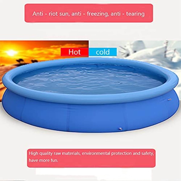 Inflatable Pool,10' x 30" Portable Swim Pool with Drainage and Foldable ...
