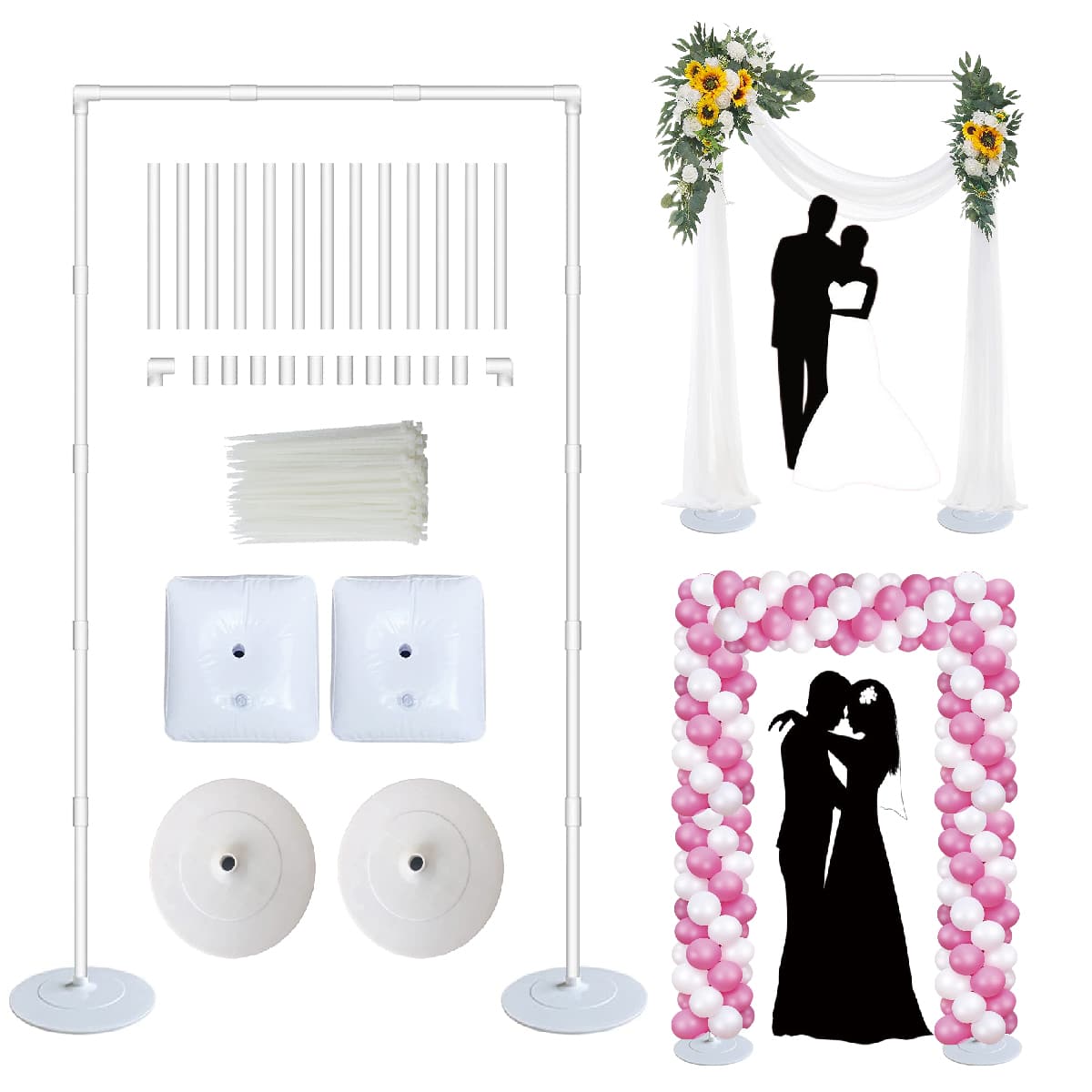 Balloon Stand Flowers Stand 2M 6.5 Feet Tall Balloon Arch Stand with ...