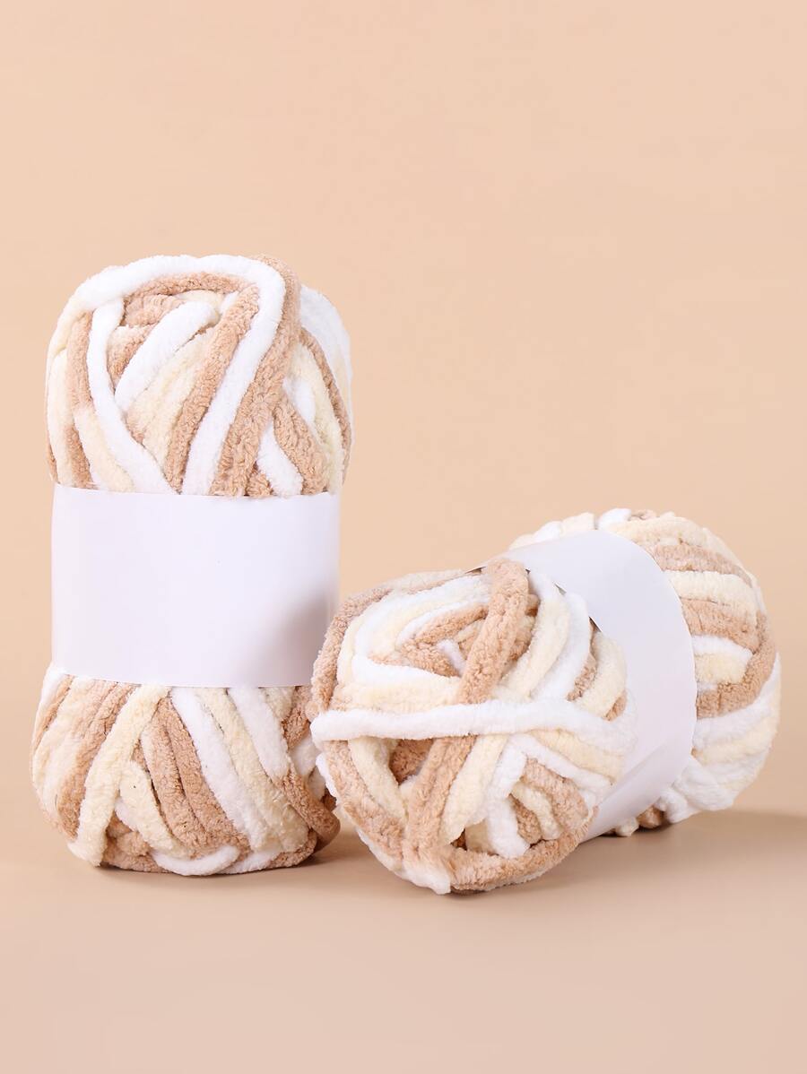 1 Roll Of Chunky Colored Knitting Yarn, Handmade Scarf Knitting Yarn ...