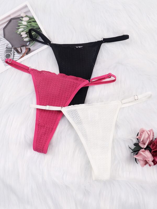 3pack Solid Thong | SHEIN USA