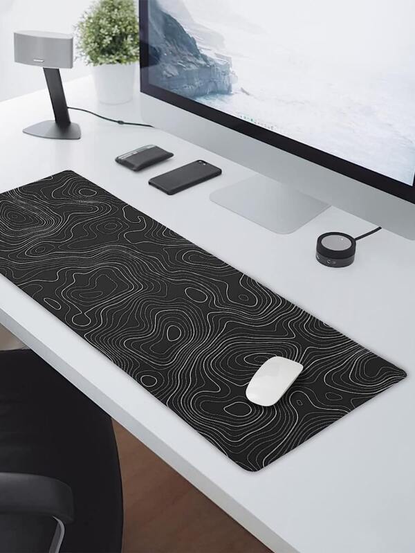 Groot Muismatten , Zwart Contour Uitgebreid Groot Bureau mat Groot ...