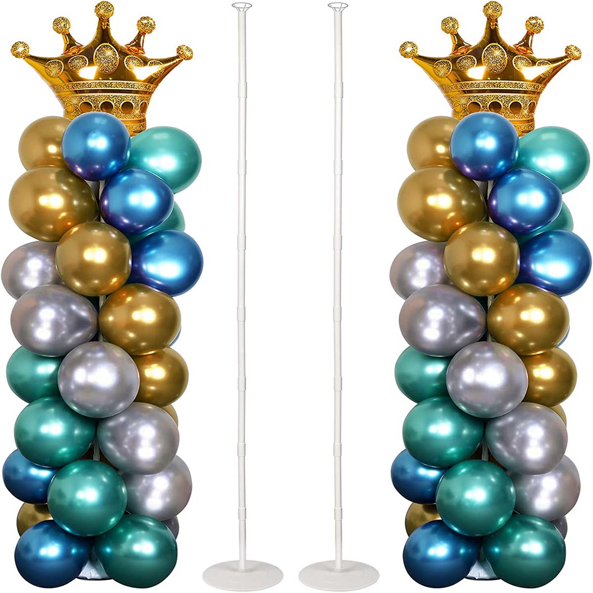 Balloon Column Kit Set of 2, 63 inch Balloon Column Stand with Base and ...