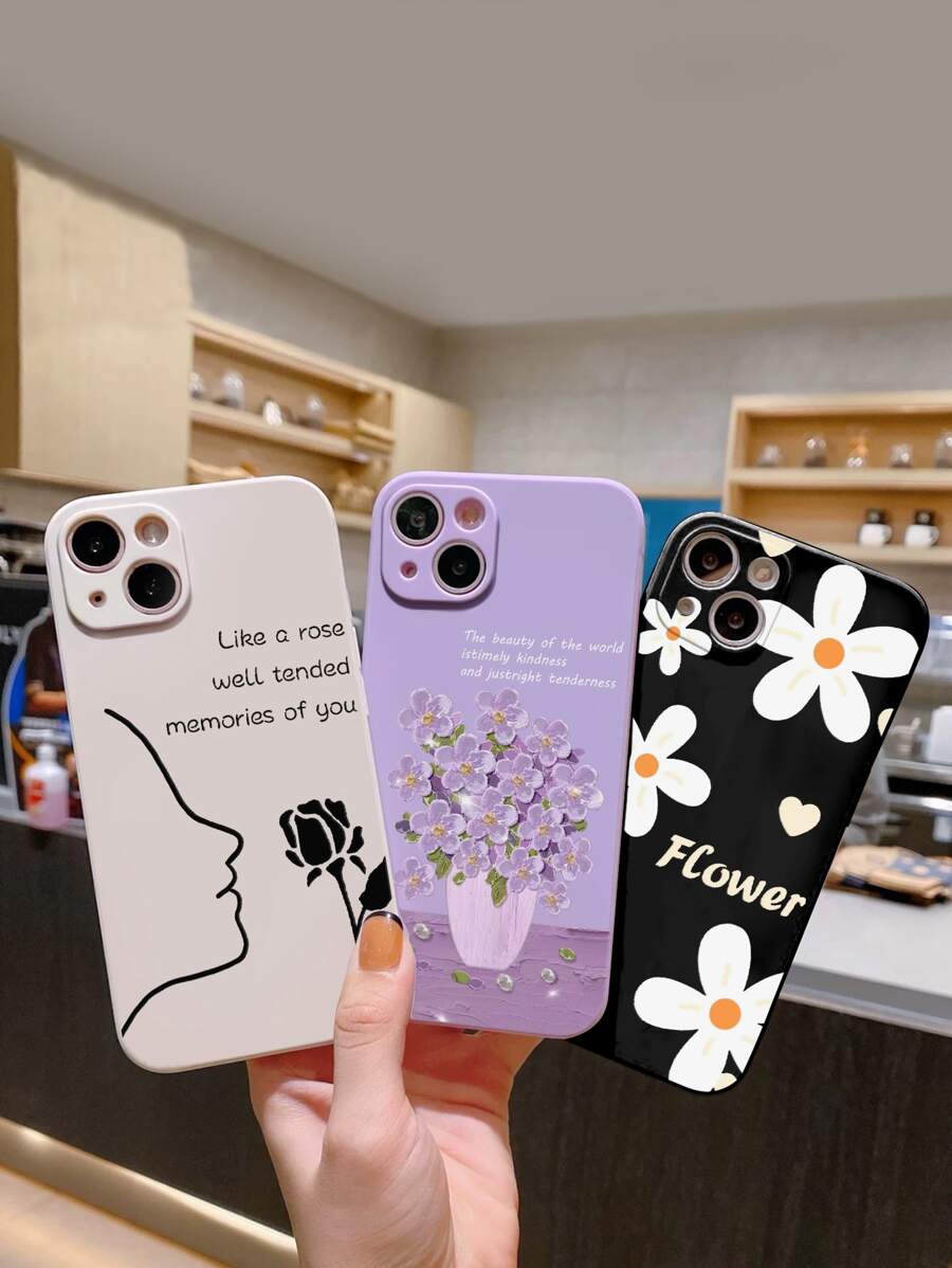 3pcs Floral Pattern Phone Case | SHEIN USA