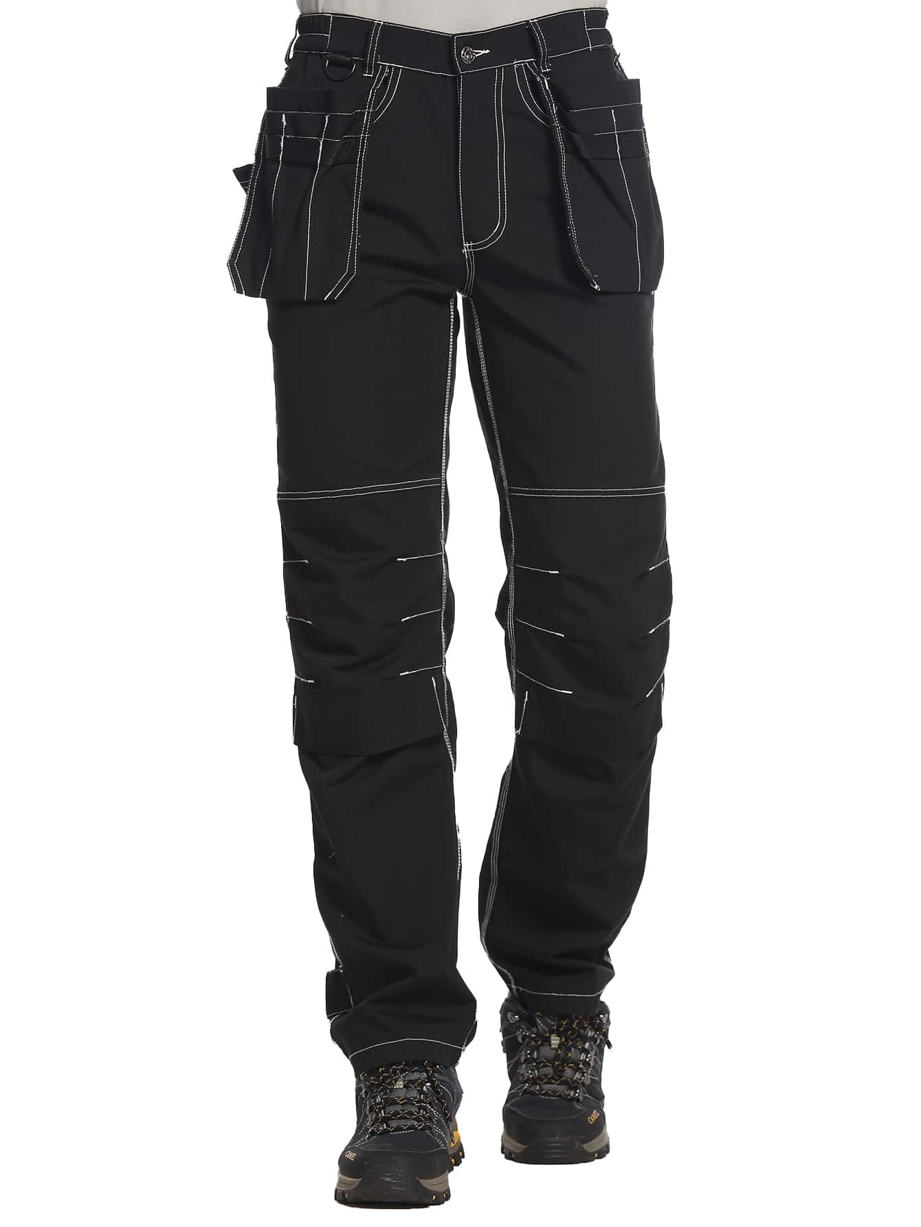 Men's Ripstop Construction Pants Tactical Field Pants Multi-Pocket ...