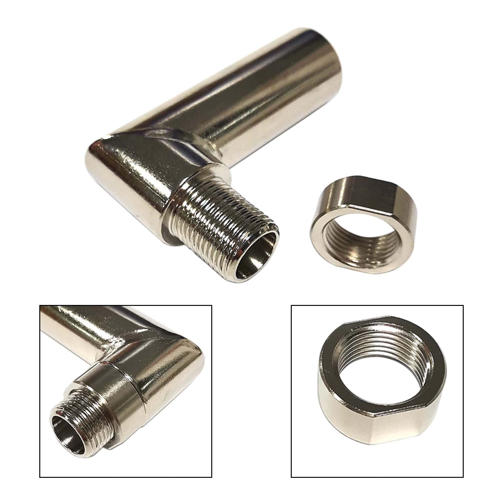 M18X1.5 O2 Oxygen Spacer Sensor Angled Extender 90 Degree 02 Bung ...