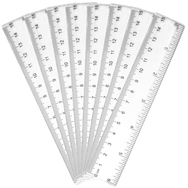 8 Pieces 15 cm Plastic Rulers, Transparent Rulers, Straight Plastic ...