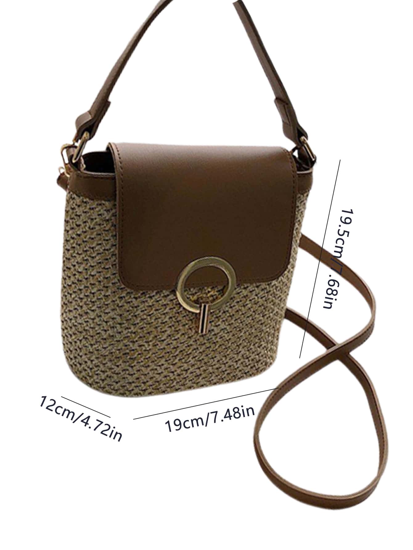 Summer New Simple Grass Woven One Shoulder Beach Bag Casual Texture ...