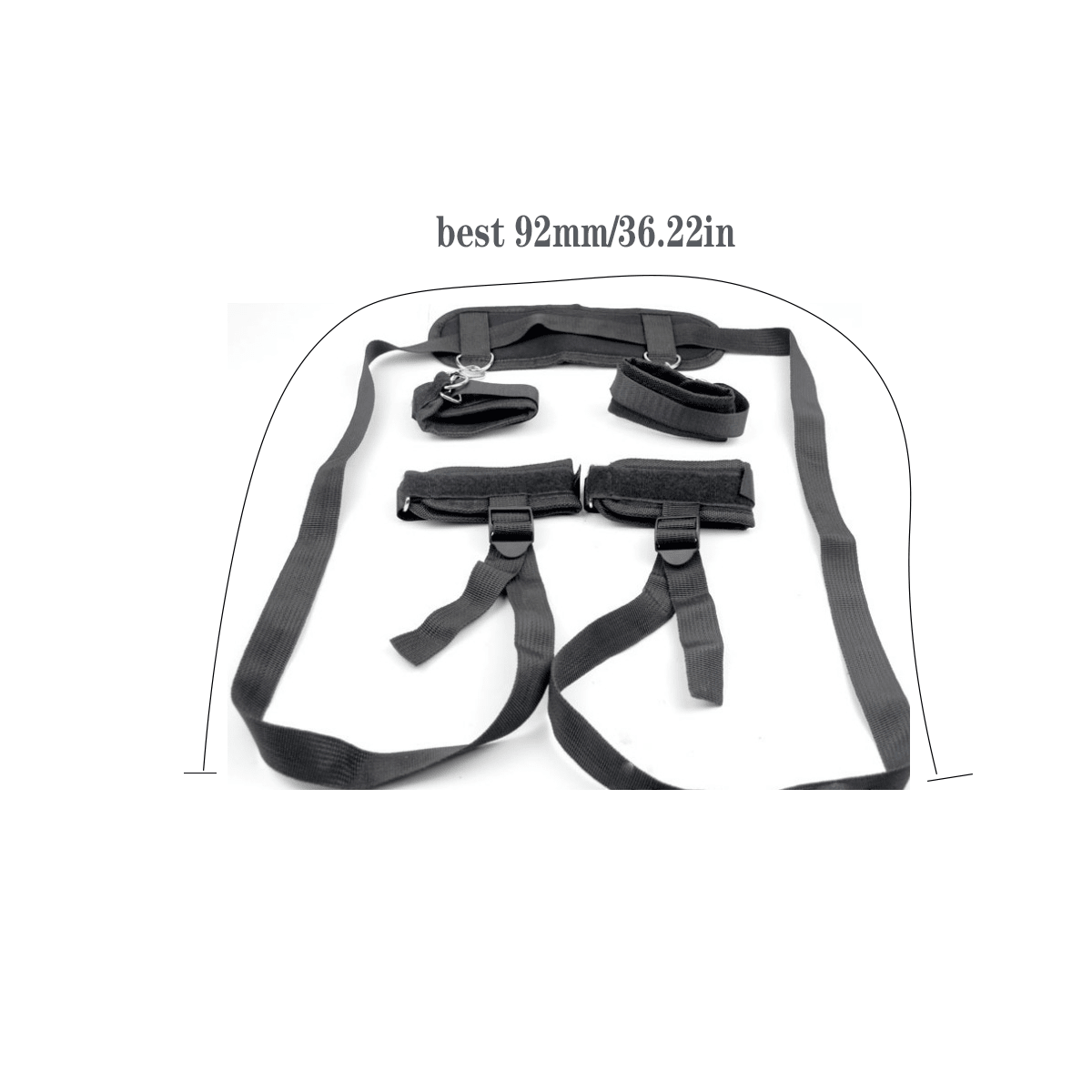 A set SM Bondage Restraints Slave Neck Handcuffs Leg Open Cuff Straps ...